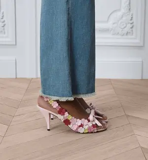 Dior Bow Heeled Slingback Sandal