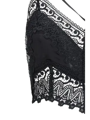 Charo Ruiz Ibiza Blanca Lace-trim Cropped Top