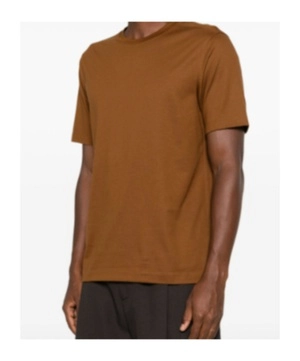 Zegna Short Sleeve Crewneck T-shirt - Brown