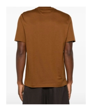 Zegna Short Sleeve Crewneck T-shirt - Brown
