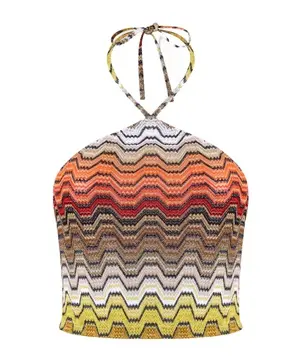 Missoni Top In Viscose Lamé With Halterneck - Multicolor