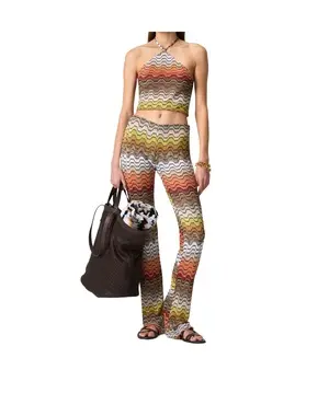 Missoni Top In Viscose Lamé With Halterneck