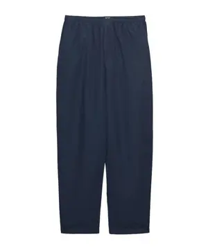 Prada Linen Blend Wide-leg Trousers - Navy