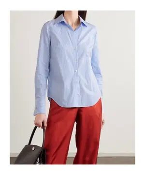 Veronica Beard Amelia Striped Cotton-poplin Shirt