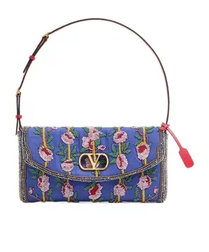 Valentino Garavani Embellished Floral Shoulder Bag - Multicolor