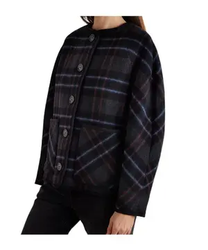Veronica Beard Martine Scarf-detailed Checked Jacket