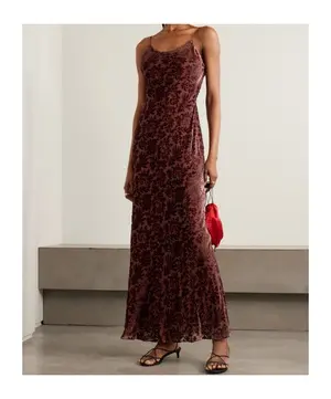 Veronica Beard Jolynn Devoré-velvet Maxi Dress