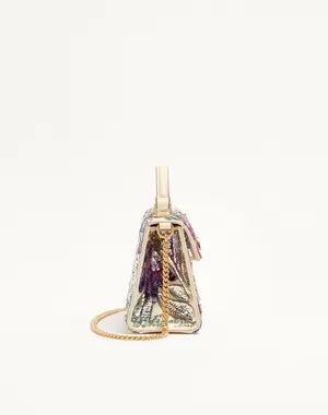 Valentino Garavani Vsling Mini Embroidered Handbag With Floral Sequins