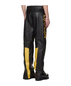LU'U DAN Bruce Lee X Collaboration Moto Racing Leather Pants