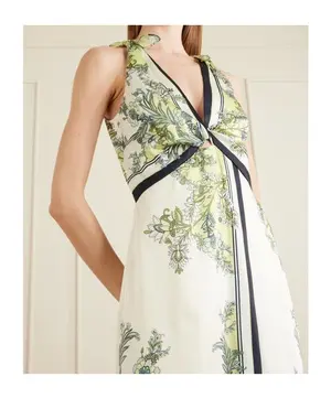 Veronica Beard Twisted Floral-print Dress