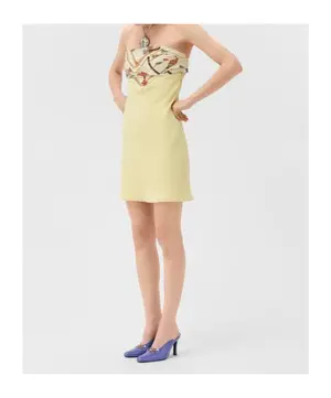 Versace Silk-twill Scarf-overlay Mini Dress
