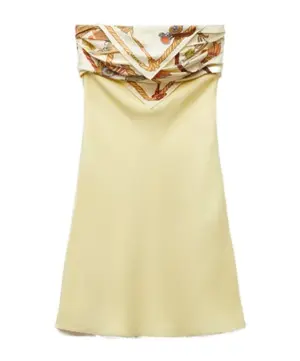 Versace Sleeveless Strapless Mini Dress - Nude