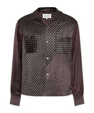 MAISON MARGIELA Paisley Print Long-sleeve Shirt - Black