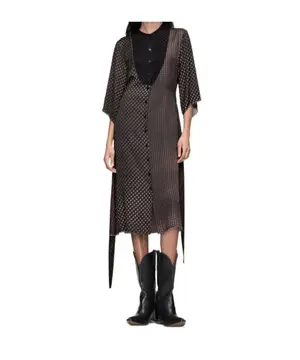 MAISON MARGIELA Patchwork Paisley Print Midi Shirt Dress