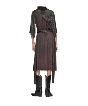 MAISON MARGIELA Patchwork Paisley Print Midi Shirt Dress