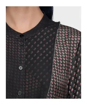MAISON MARGIELA Patchwork Paisley Print Midi Shirt Dress