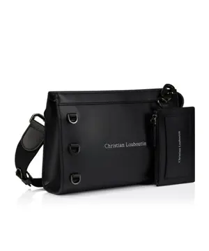 CHRISTIAN LOUBOUTIN Leather Multi-d Ring Crossbody Bag With Cardholder