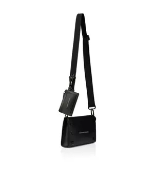 CHRISTIAN LOUBOUTIN Leather Multi-d Ring Crossbody Bag With Cardholder