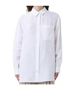 Max Mara Chest Pocket Linen Shirt - White