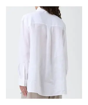 Max Mara Chest Pocket Linen Shirt - White