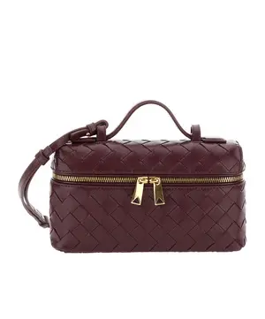 Bottega Veneta Zippered Shoulder Bag - Red