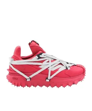 Moncler Rick Owens Trailgrip Megalace Lace-up Sneakers - Red