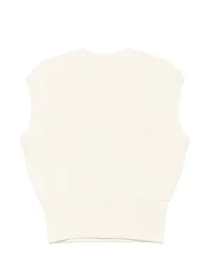Closed Ribbed-trim Vest - No