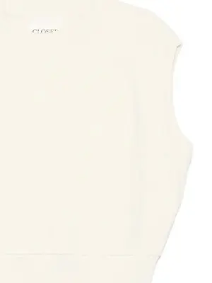 Closed Ribbed-trim Vest - No