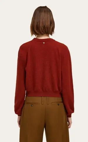 FERRAGAMO Leather-detailed Wool-cashmere Sweater