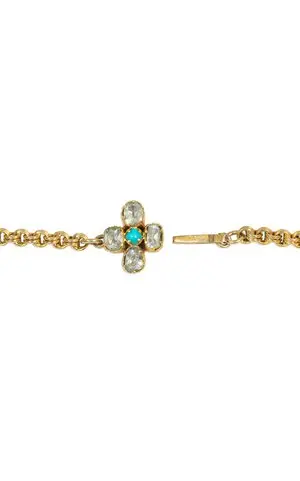 Kentshire Antique Chrysoberyl And Turquoise Necklace