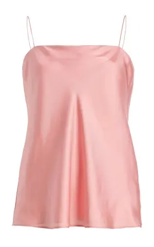 Another Tomorrow Camisole Silk Top - Pink