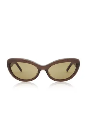 ST. AGNI Oval Sunglasses - Brown