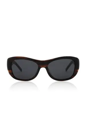 ST. AGNI 90s Square Sunglasses - Brown