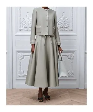 Dior Cropped Jacket With Lace Trim - No
