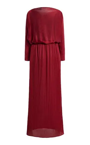 BY MALENE BIRGER Suki Plissé Maxi Dress - Berry