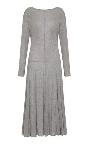 ST. AGNI Tissue Jersey Bateau Lyocell Dress - Grey