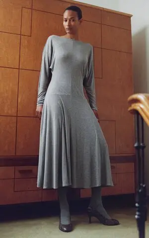 ST. AGNI Tissue Jersey Bateau Lyocell Dress