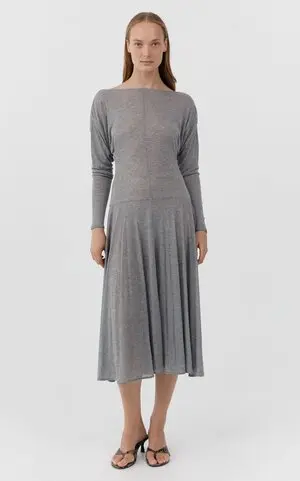 ST. AGNI Tissue Jersey Bateau Lyocell Dress