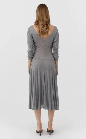 ST. AGNI Tissue Jersey Bateau Lyocell Dress