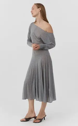 ST. AGNI Tissue Jersey Bateau Lyocell Dress