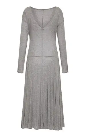 ST. AGNI Tissue Jersey Bateau Lyocell Dress
