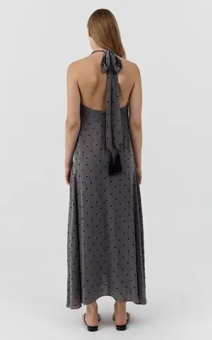 ST. AGNI Spot Tassel Lyocell Dress