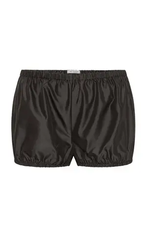 ST. AGNI Paper Taffeta Petite Silk Shorts - Black