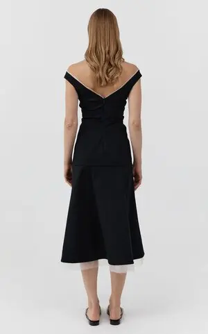 ST. AGNI Compact Off Shoulder Cotton Dress