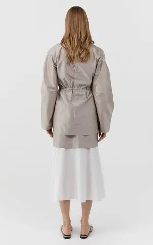 ST. AGNI Paper Taffeta Silk Parka Jacket