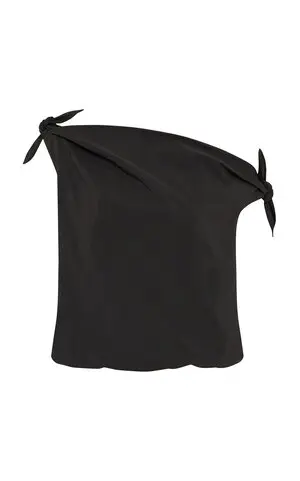 ST. AGNI Asymm Bow Cotton Top