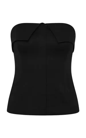 ST. AGNI Compact Starpless Bodice Cotton Top - Black