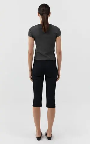 ST. AGNI Compact Capri Cotton Slim Leg Pants