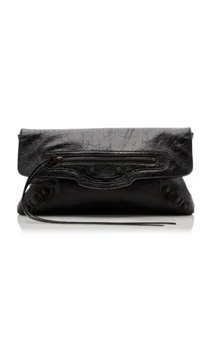 Balenciaga Le City Small Leather Clutch - Black