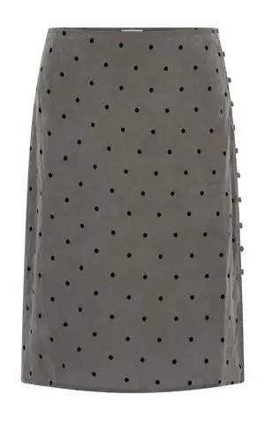 ST. AGNI Spot Pencil Lyocell Skiirt - Grey